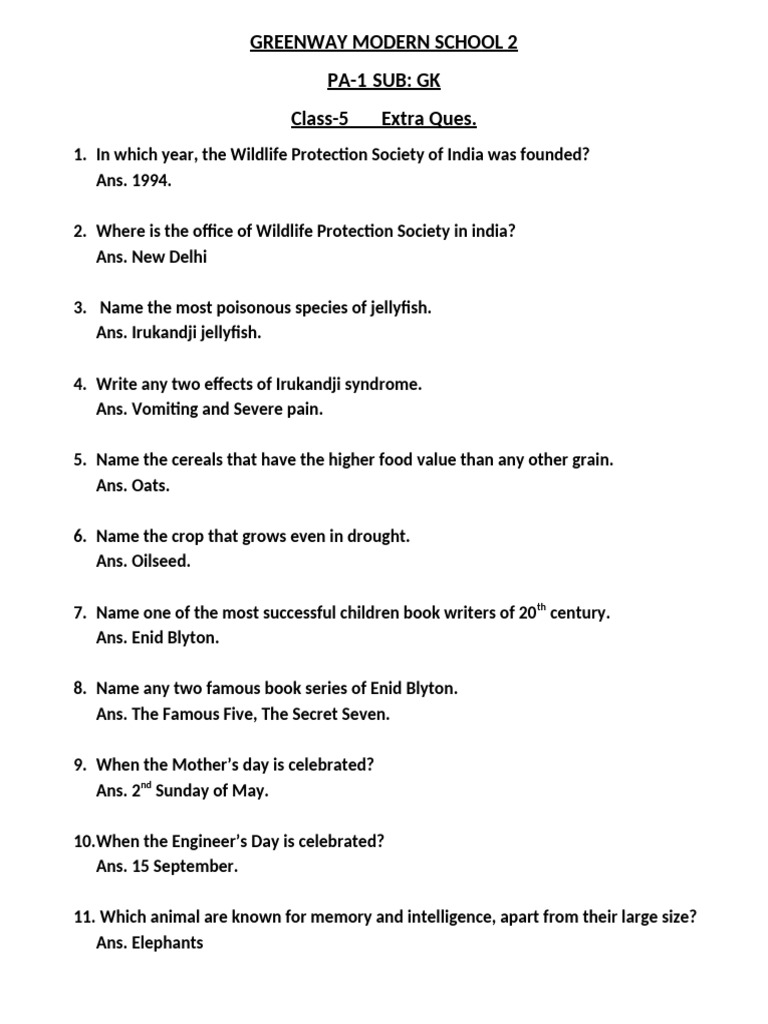 Extra Ques. PA1 | PDF