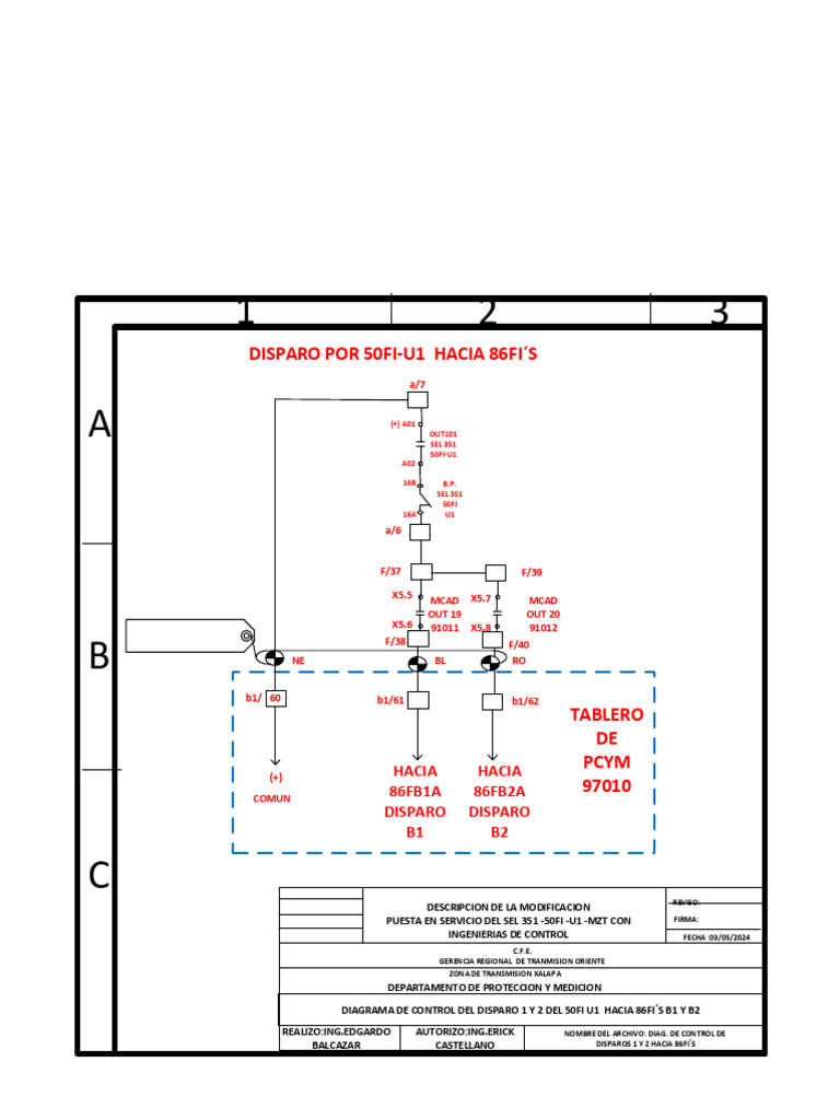 Diag. de Control de Disparos 1 y 2 Hacia 86fi S | PDF