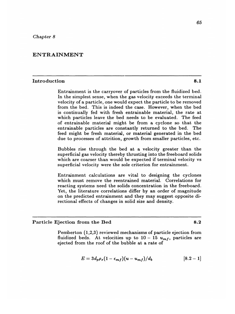 Chapter 8 Entrainment 1990 Handbook of Powder Technology | PDF | Gases ...