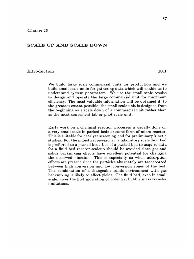 Chapter 10 Scale Up and Scale Down 1990 Handbook of Powder Technology ...