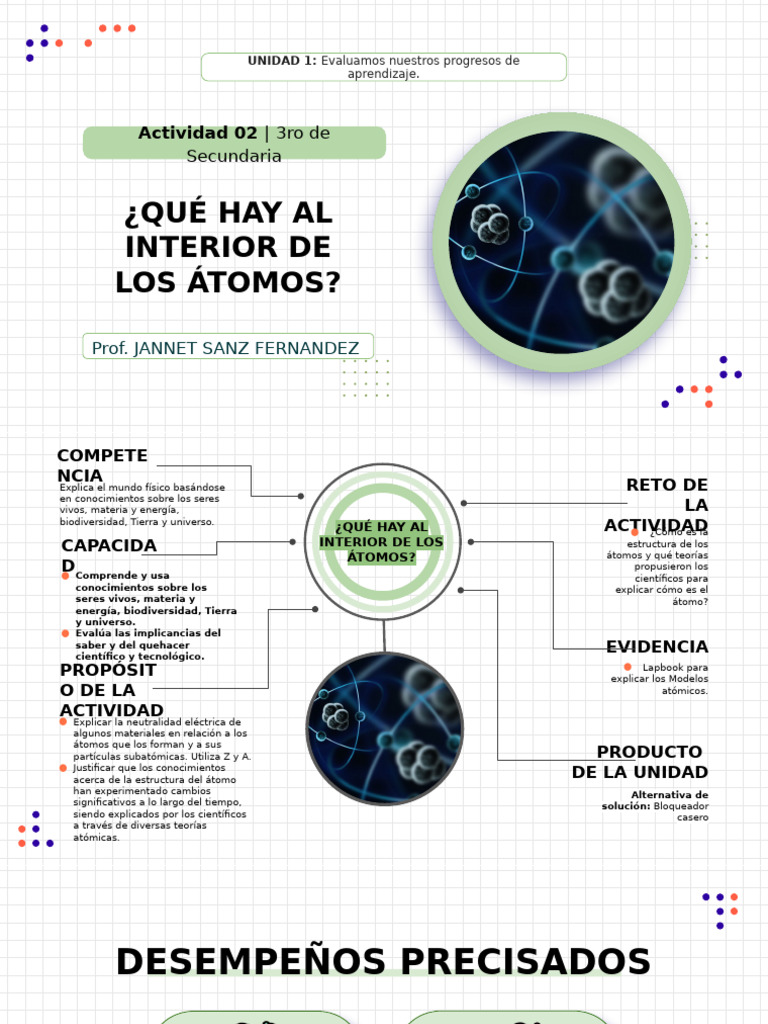 3ro Sec - UNIDAD 0 - Actividad 2 - CyT Explica 2024 | PDF | Átomos | Isótopo