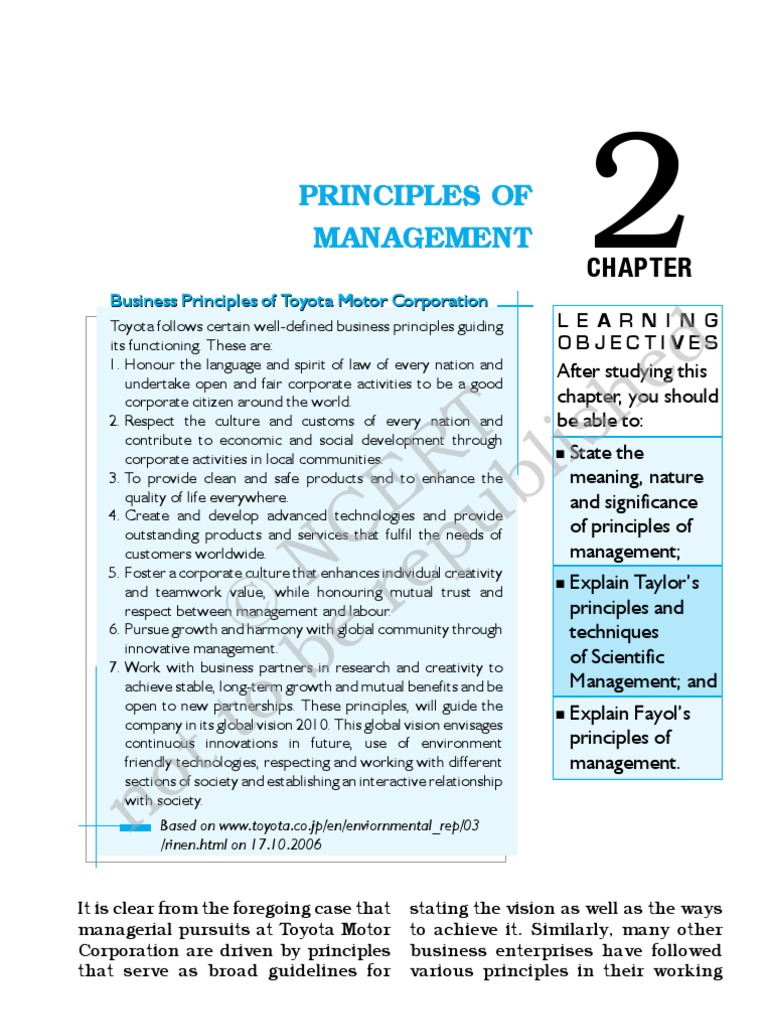 Principles of Management | PDF | Science | Standardization