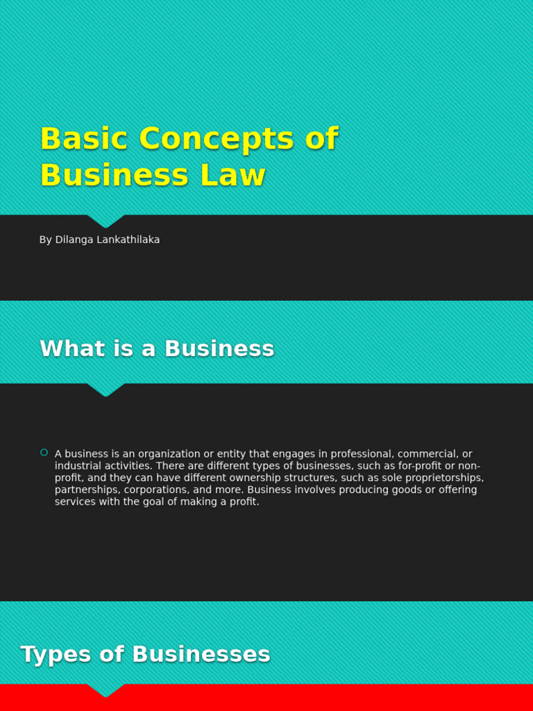 2.1. - Basic Concepts of Business Law | PDF | Business | Limited ...