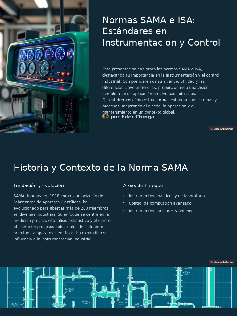Normas SAMA e ISA Estandares en Instrumentacion y Control | PDF | Automatización | Laboratorios