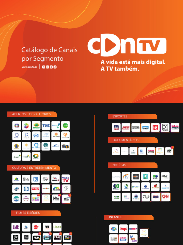 Catálogo de Canais da CDN TV | PDF