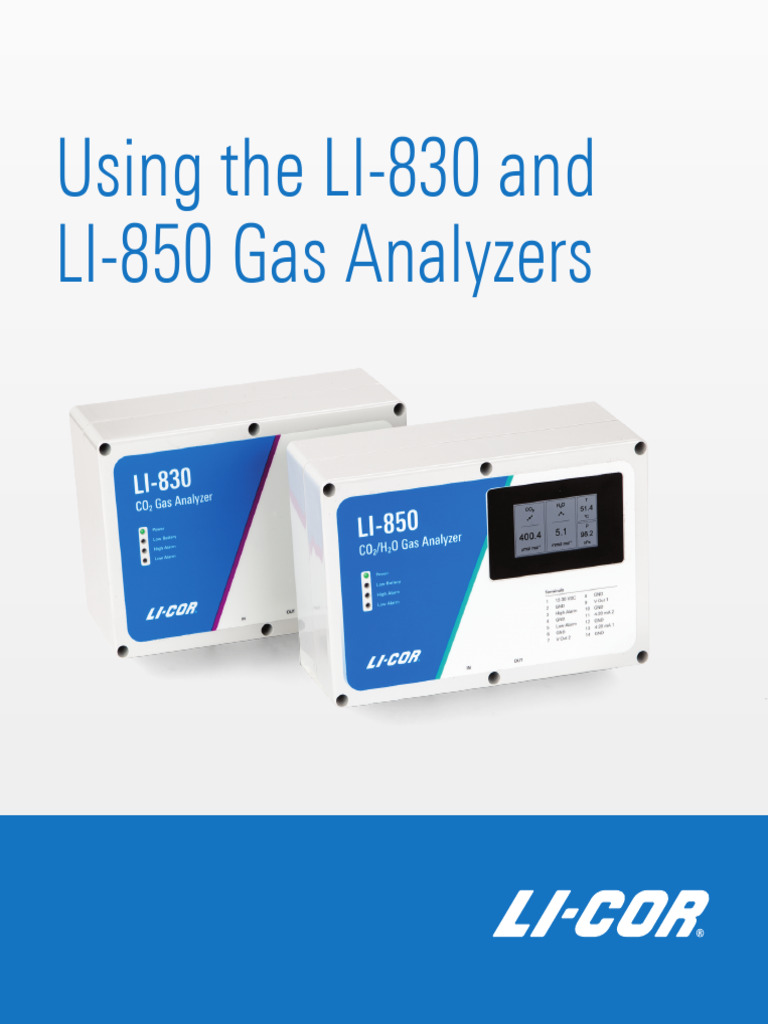 LI-830 and LI-850 Gas Analyzers Guide | PDF | Digital To Analog ...