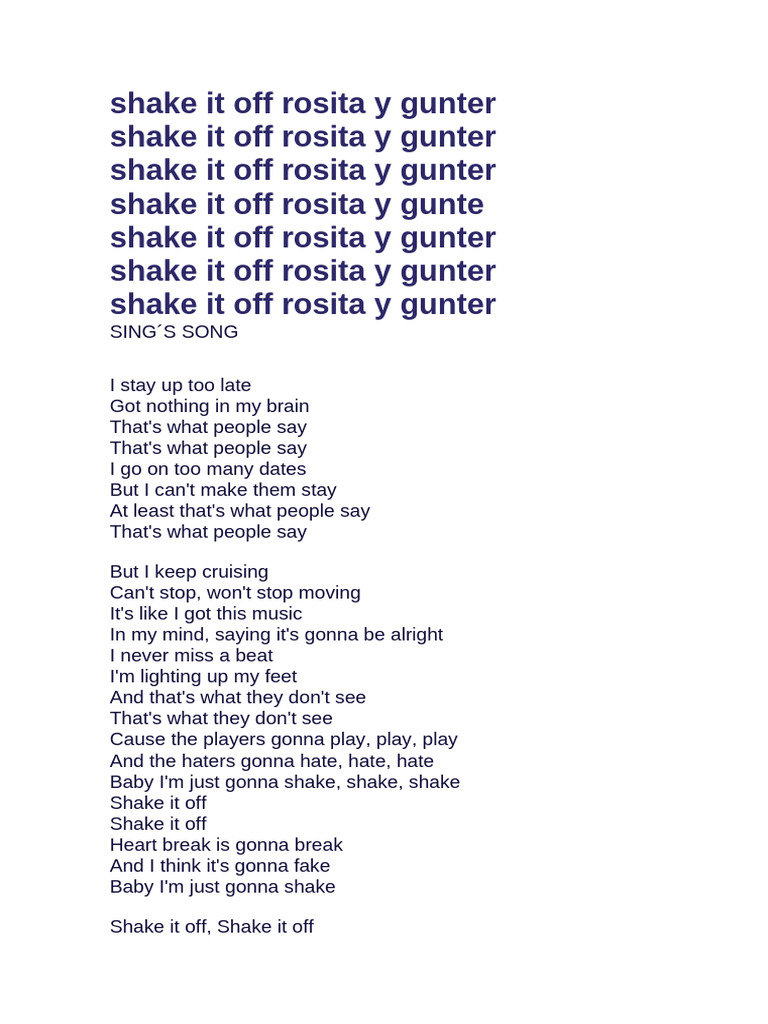 Sing Song | PDF