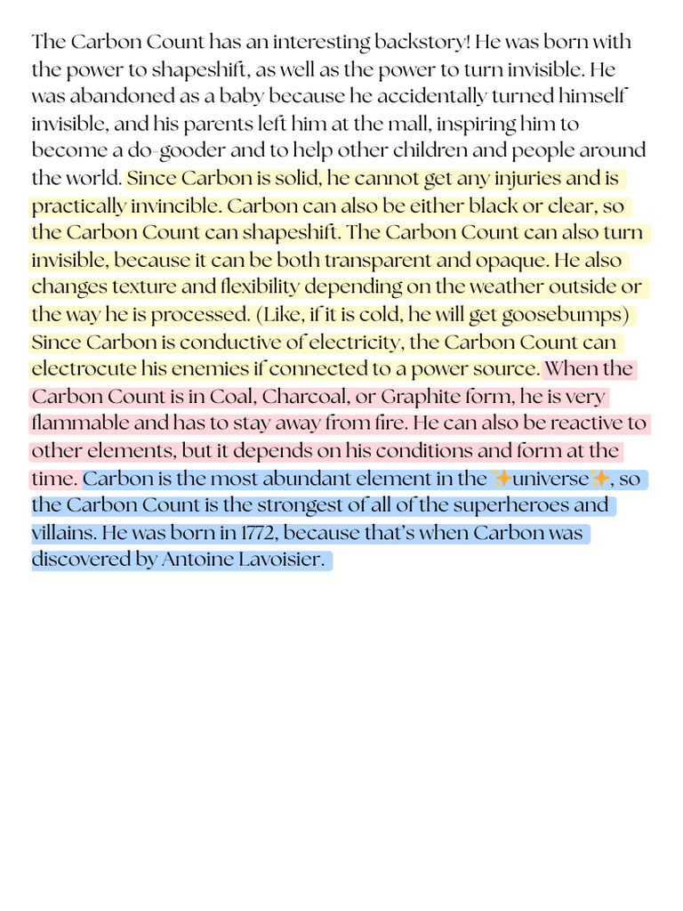 The Carbon Count Has an Interesting Backstory! He Was Born With the ...