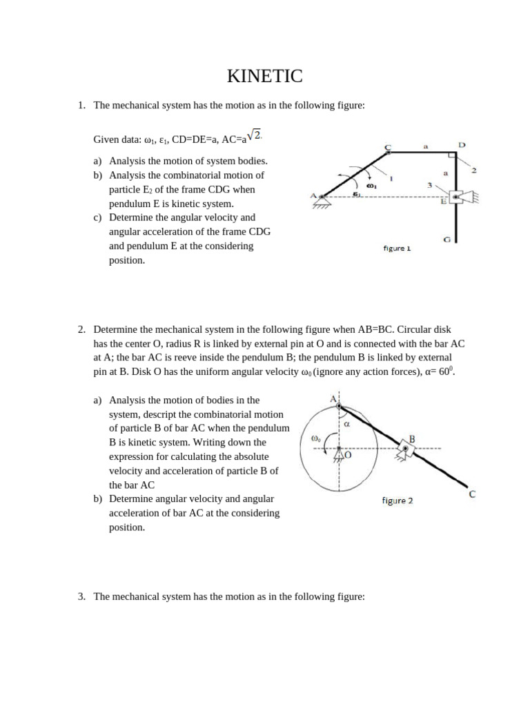 KINETIC Exercises in English | PDF | Acceleration | Velocity