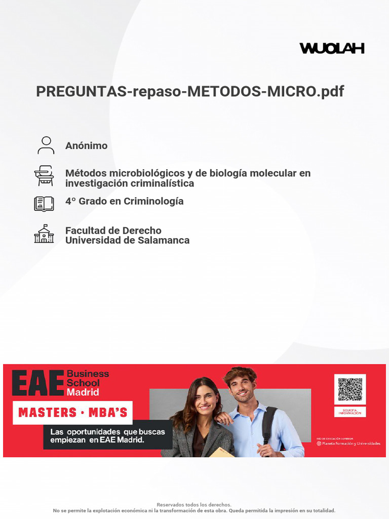 EXAMEN Repaso METODOS MICRO | PDF | Ribosoma | Biología Celular)