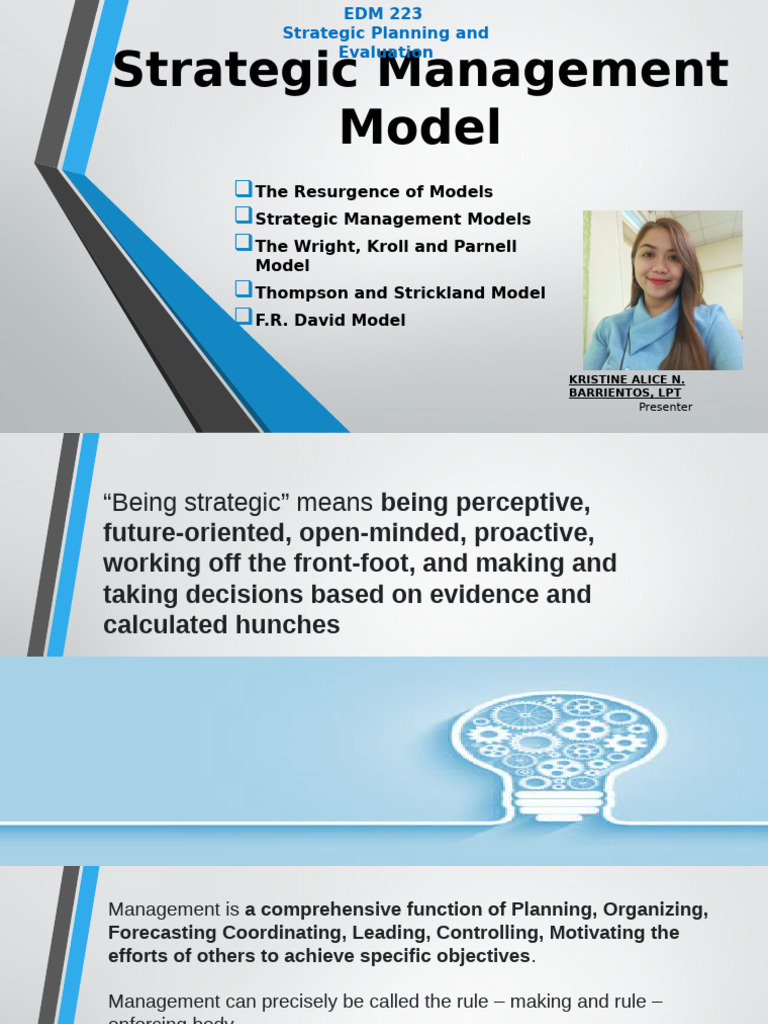 Strategic Management Model | PDF | Strategic Management | Strategic ...