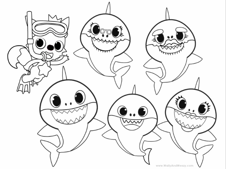 Baby Shark Coloring Page | PDF