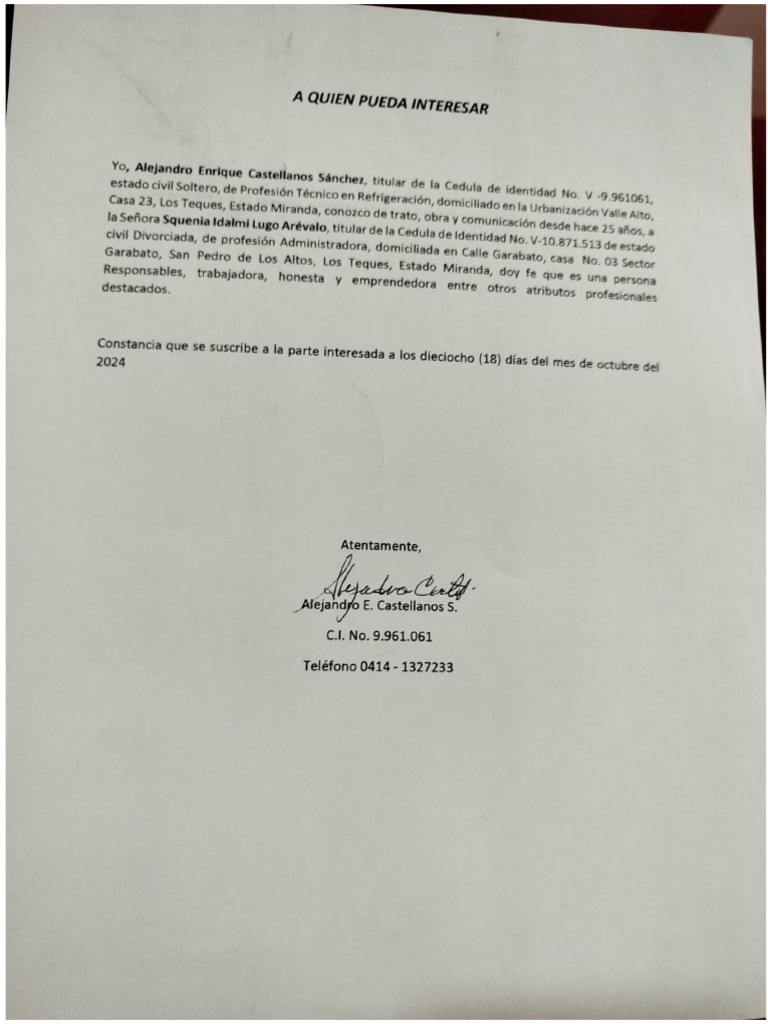Refencia Personal | PDF