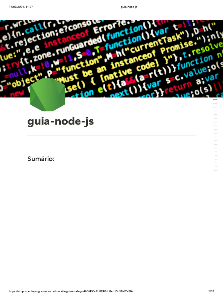 Guia Node Js | PDF | Script Java | Arquitetura de computadores