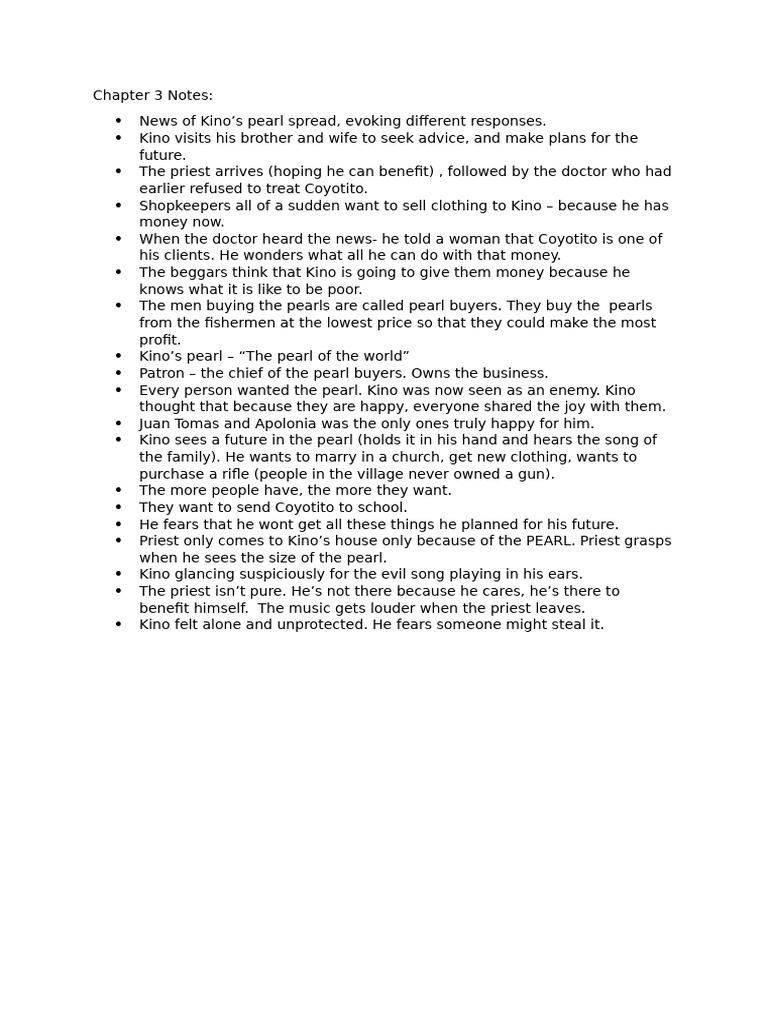 Chapter 3 Notes For Pearl | PDF