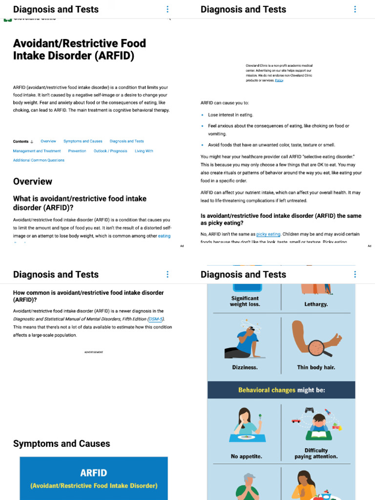 Cleveland Clinic ARFID | PDF