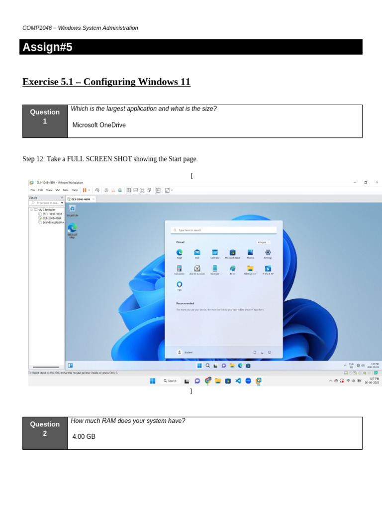 Assign#5 WRKSHT | PDF