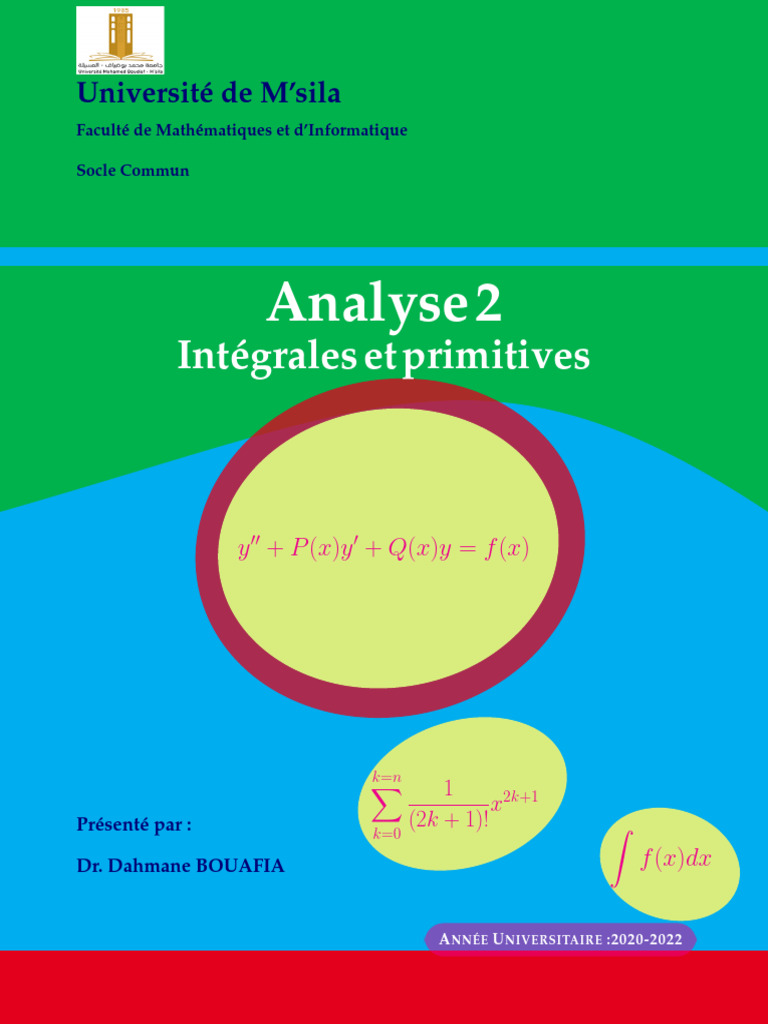 Intégrales et Primitives en Analyse 2 | PDF | Intégral | Fonction ...