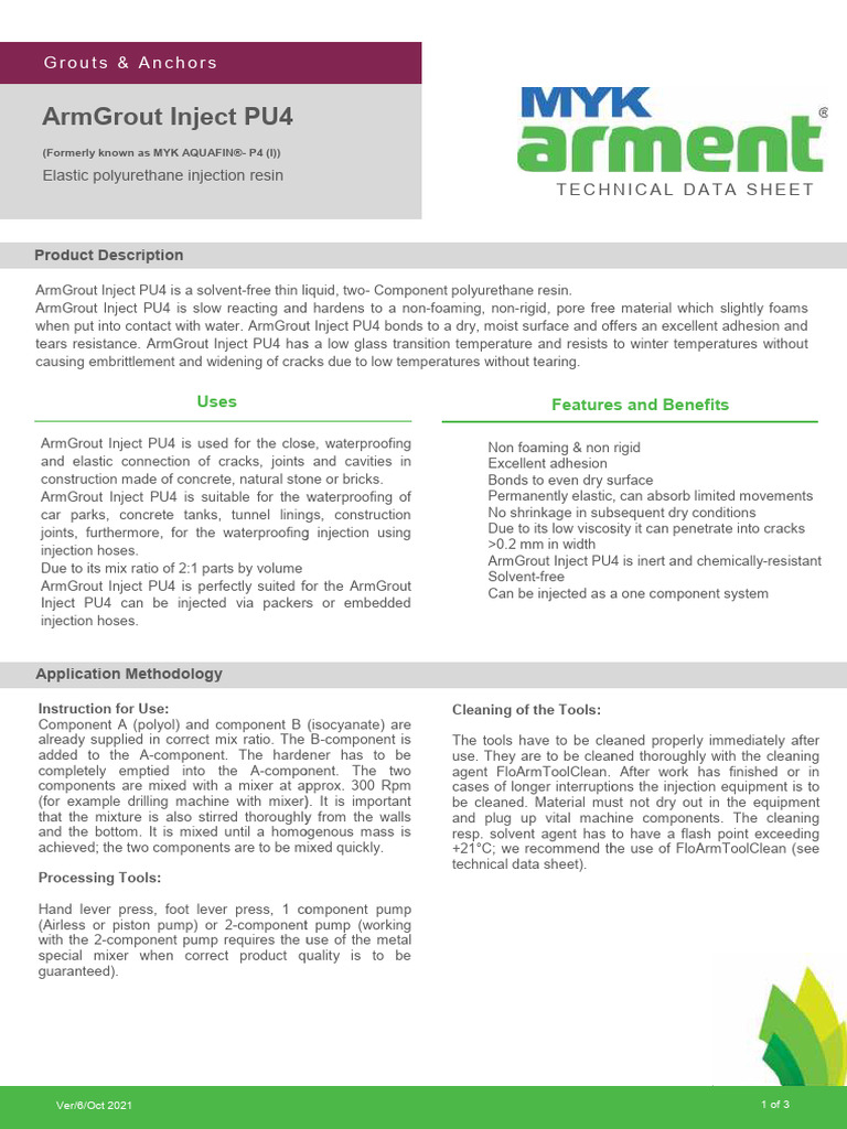 ArmGrout InjectPU4 Ver 6 | PDF | Applied And Interdisciplinary Physics ...