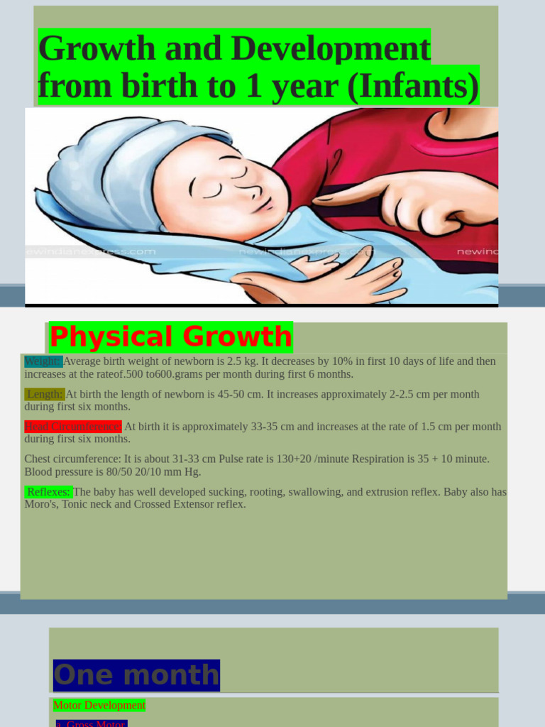 Growth and Development Birth To Infant | PDF | Infants | Senses