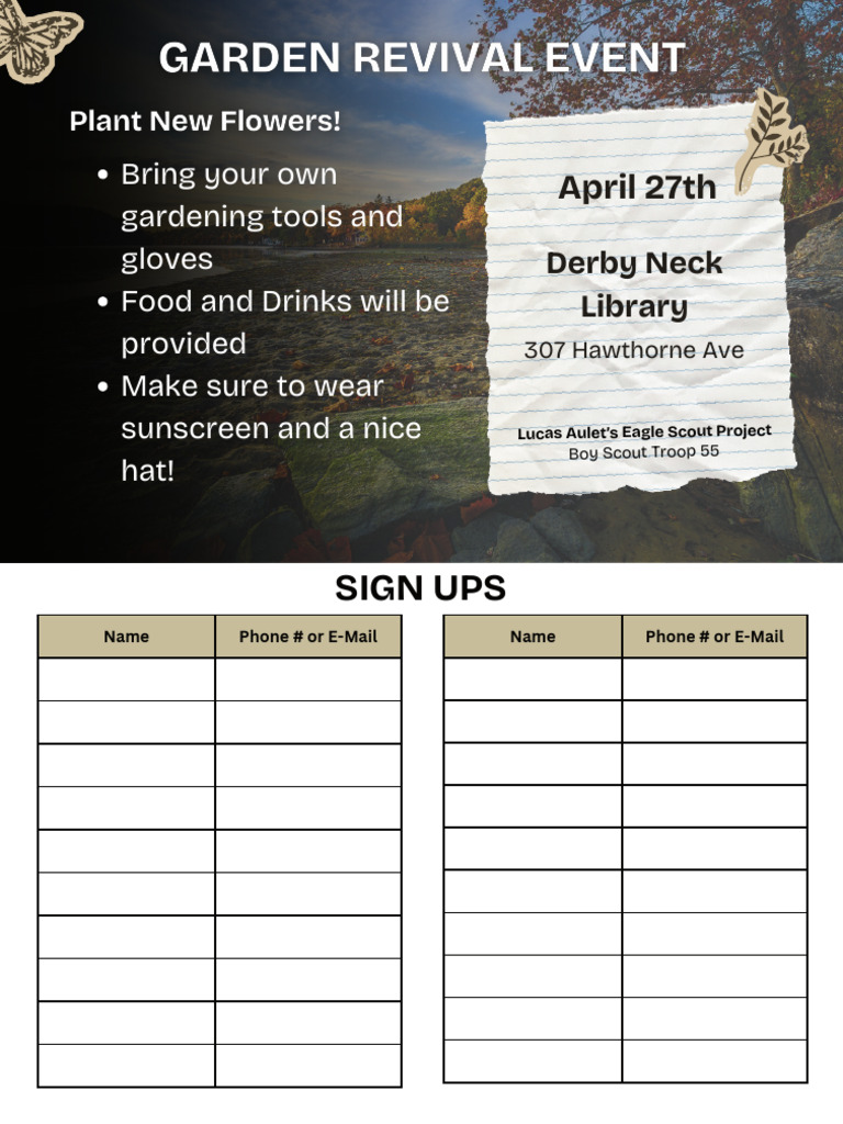 Ealge Scout Sign Up Sheet | PDF