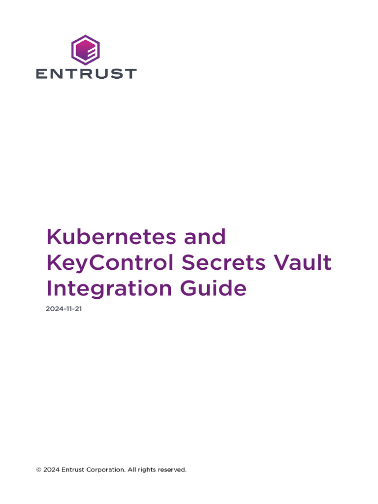 Kubernetes Entrust Keycontrol Secrets Vault Ig | PDF | Software ...