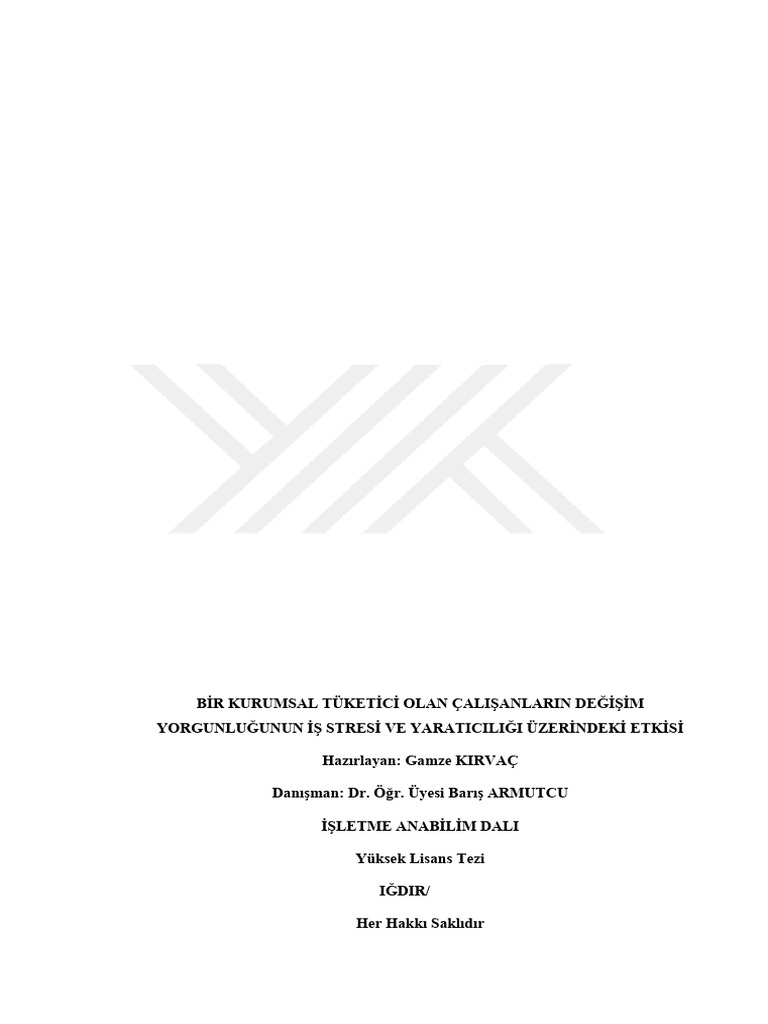 Değişim Yorg-iş Stresi | PDF