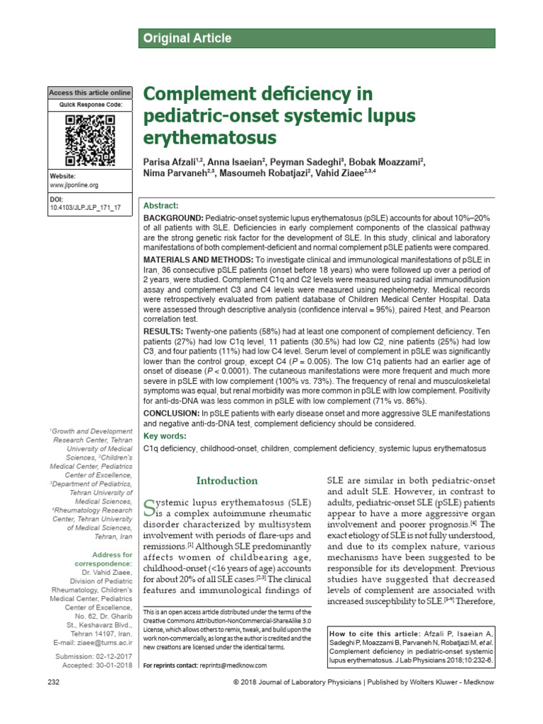 Alergi 2 Complement Deficiency in | PDF | Complement System | Immunology