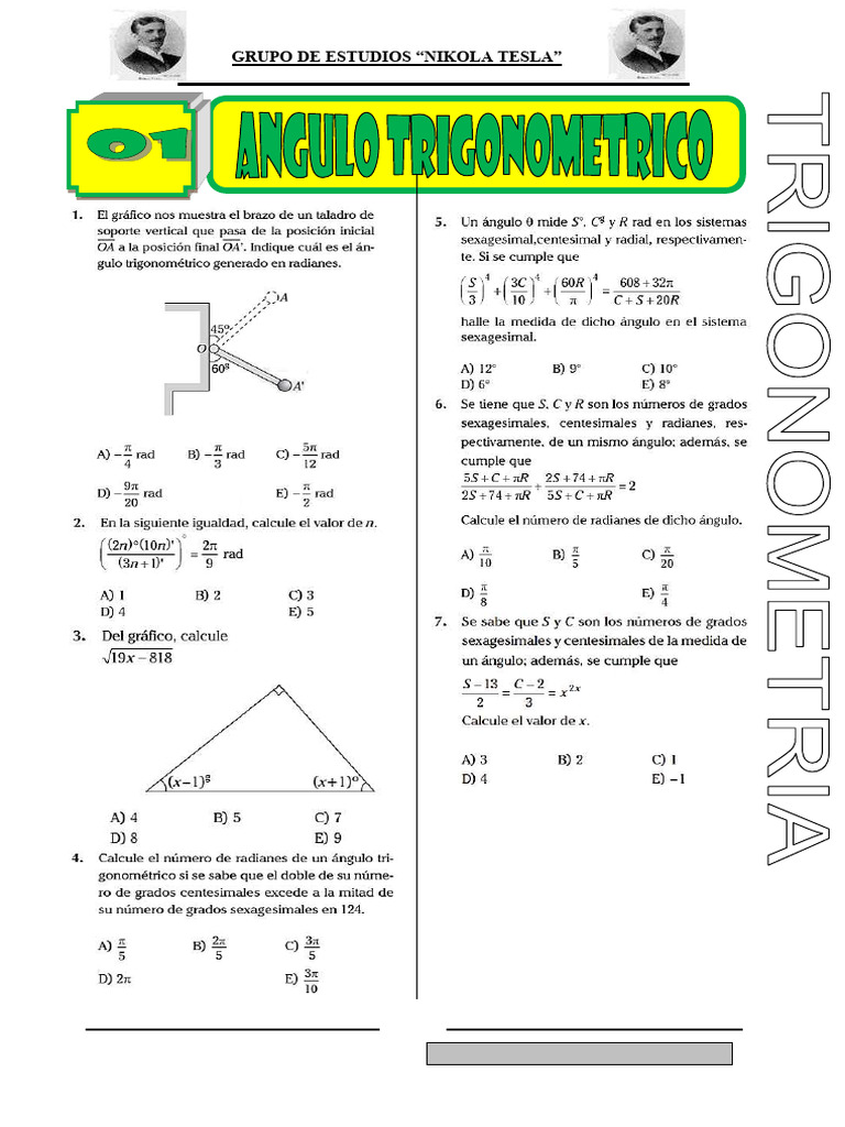 1 Trigonometria Angulo Trigonometrico Uni | PDF