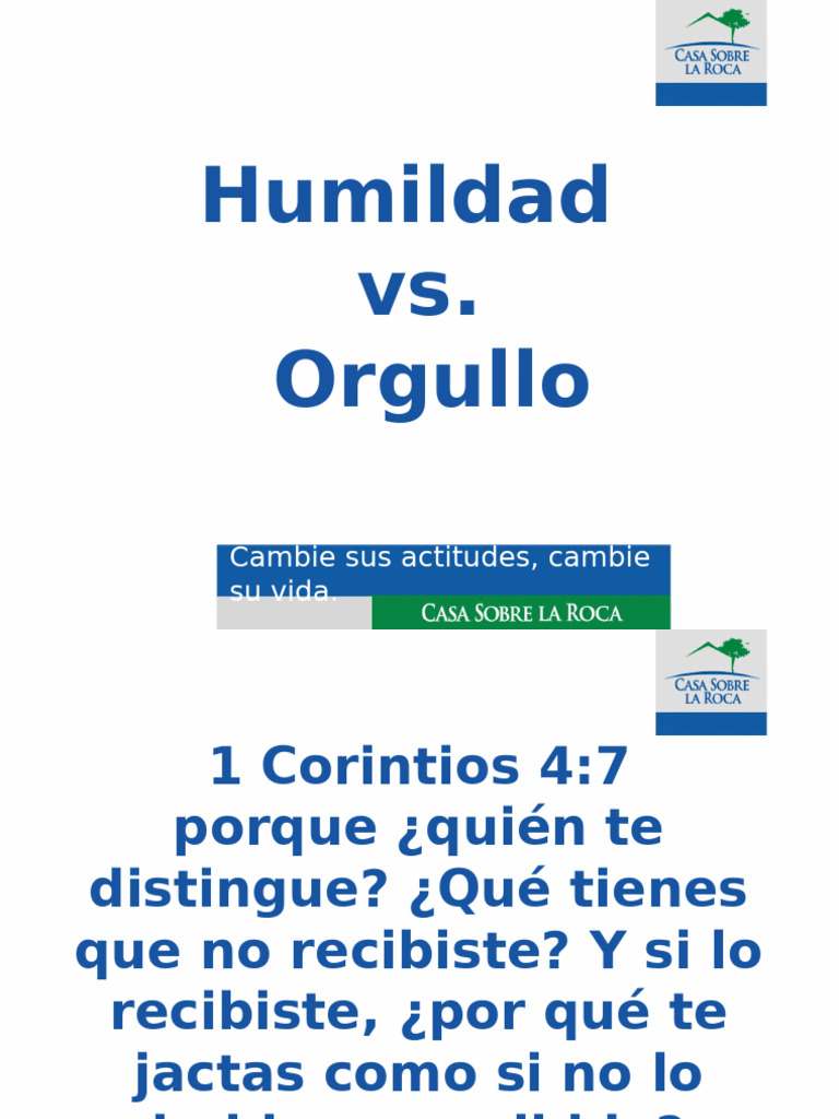10 Humildad vs. Orgullo OK | PDF | Orgullo | Pecado