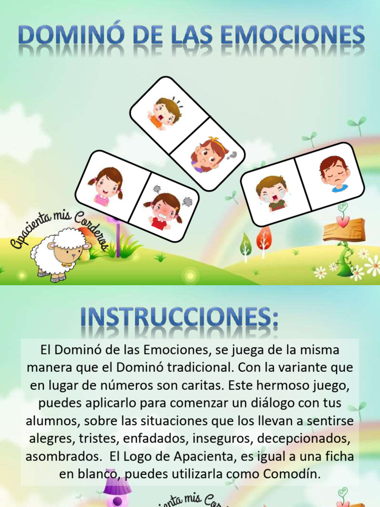 Dominó de Las Emociones ( Taller de Manualidades) | PDF