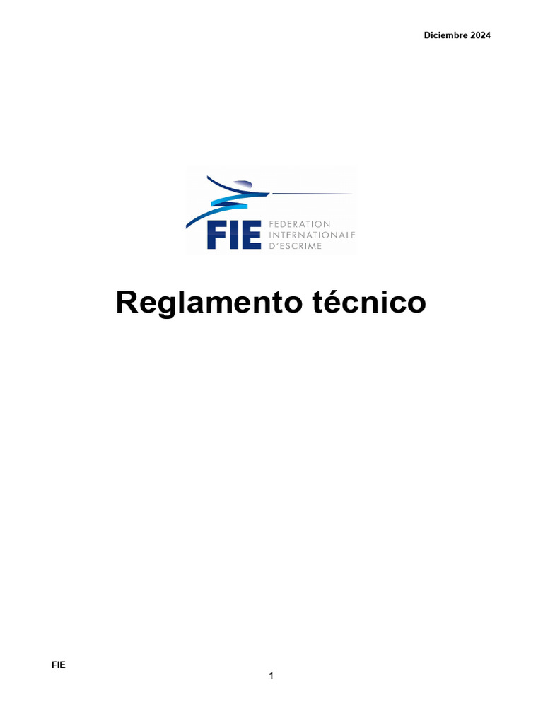 Reglamento FIE TEC | PDF | Esgrima | Árbitro