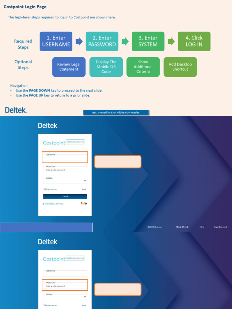 Enter Username 2. Enter Password 3. Enter System 4. Click Log in | PDF ...