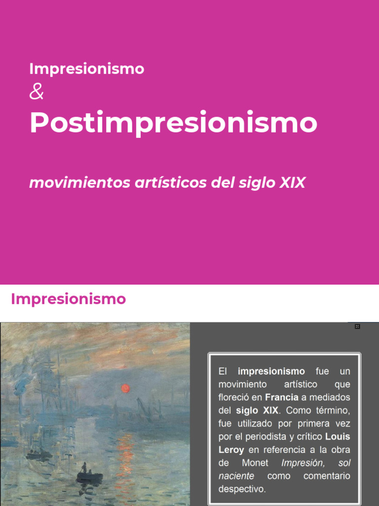 post impresionismo_presentación | PDF | Impresionismo | Vincent Van Gogh