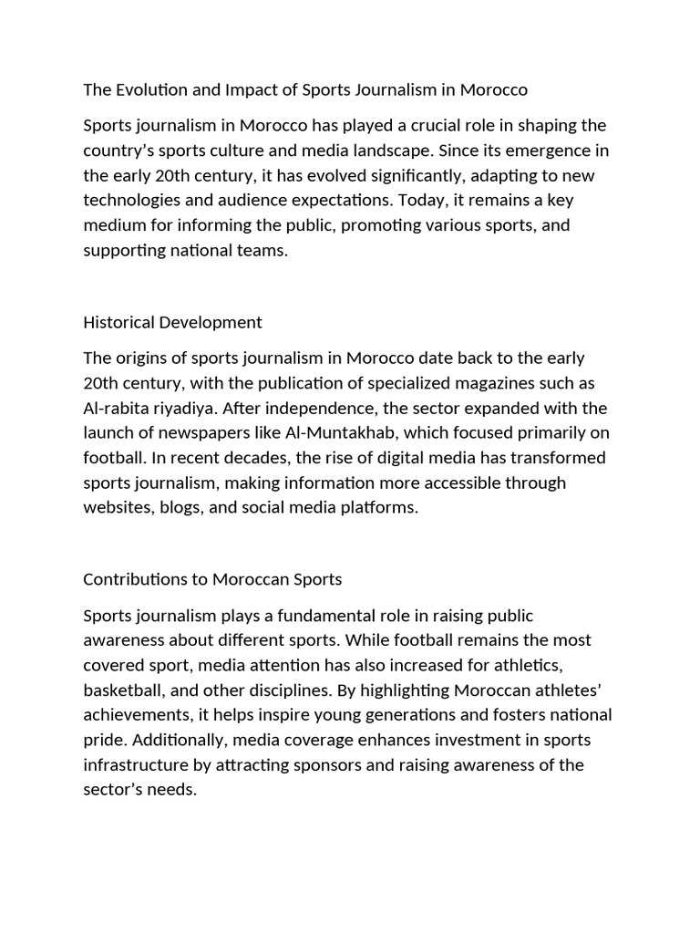 Sports Journalism | PDF