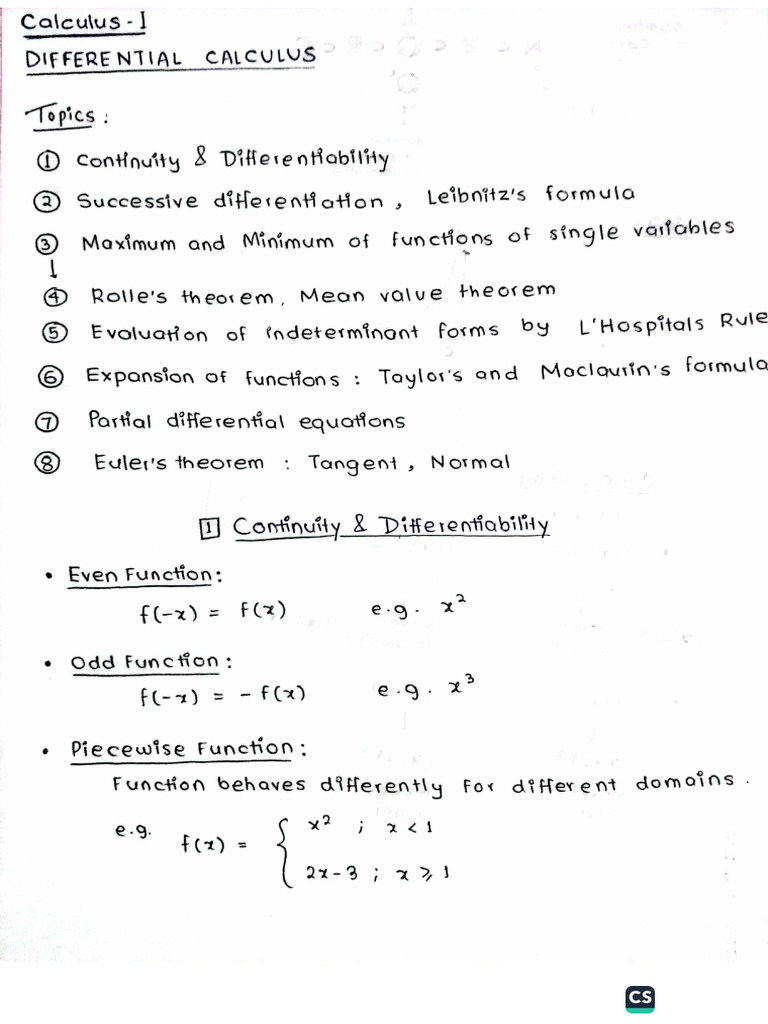 Differential Calculus | PDF