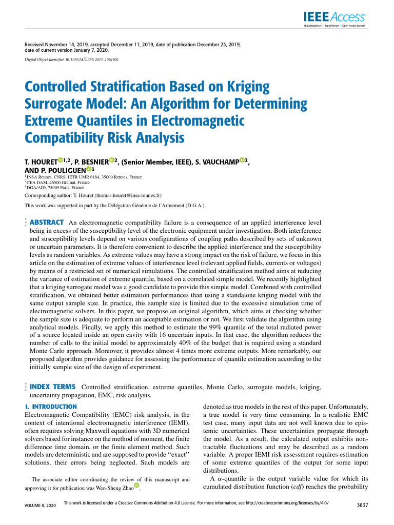 Controlled Stratification Based on Kriging Surrogate Model an Algorithm for Determining Extreme ...