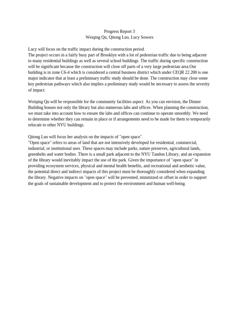 Progress Report 3 | PDF