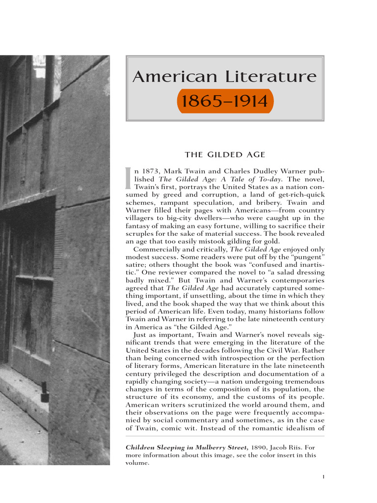 American Literature. Introduction. 1865-1914 | PDF | Indian Reservation ...