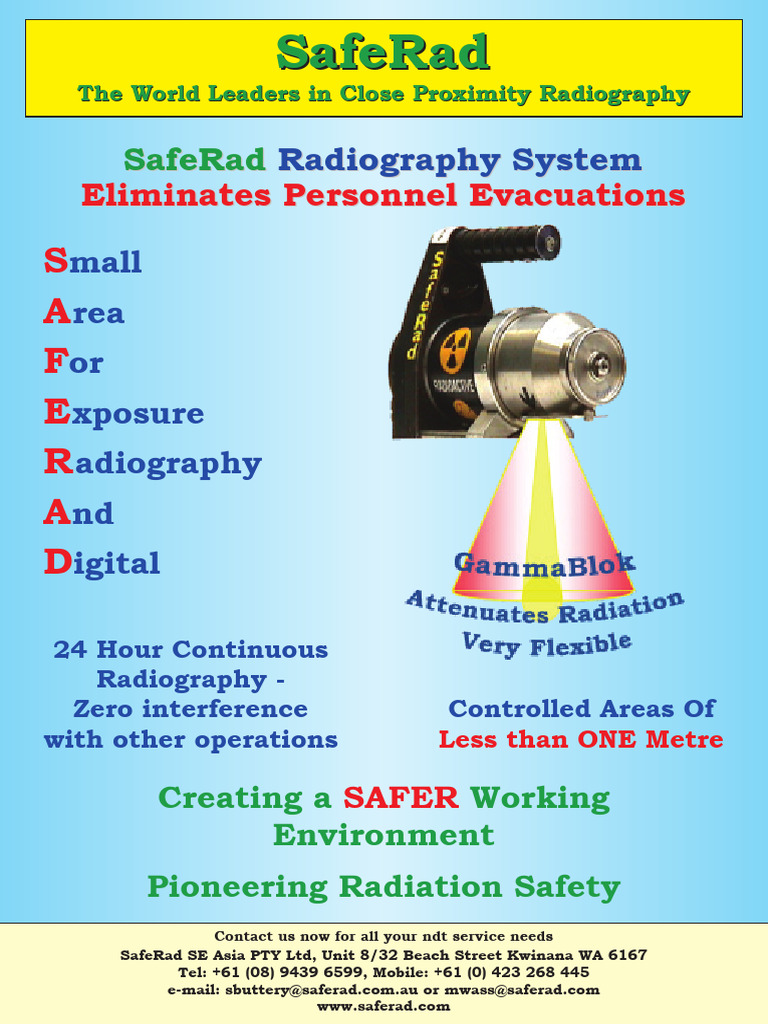 Safe Rad Flyer | PDF | Radiography | Medical Imaging