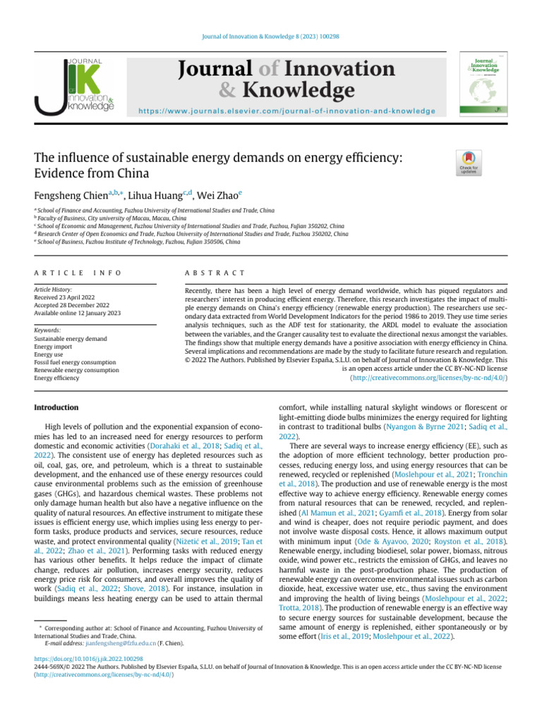 Sustainable Energy Demand and Efficiency in China | PDF | Energy ...