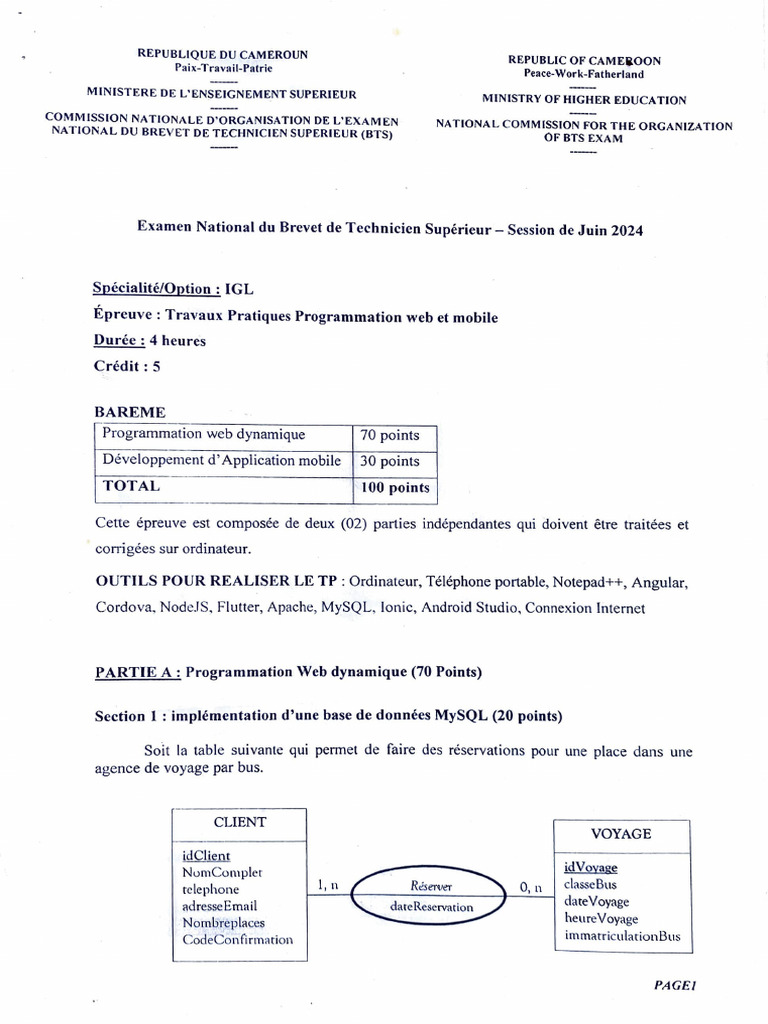 Epreuves Pratiques Bts | PDF