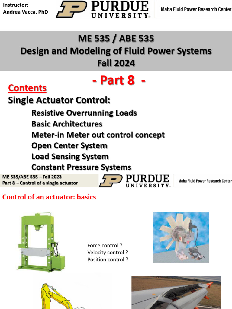 Part 8 - Single Actuator Control Basics | PDF | Actuator | Valve