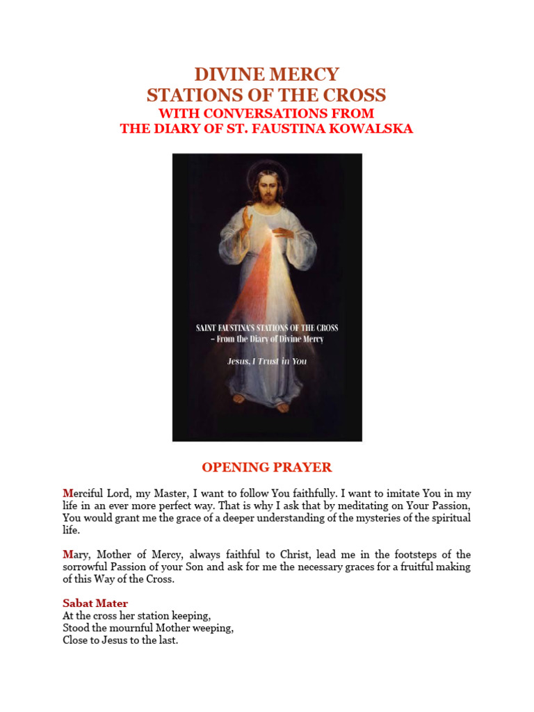 Divine Mercy: Stations of the Cross | PDF | Mercy | Jesus