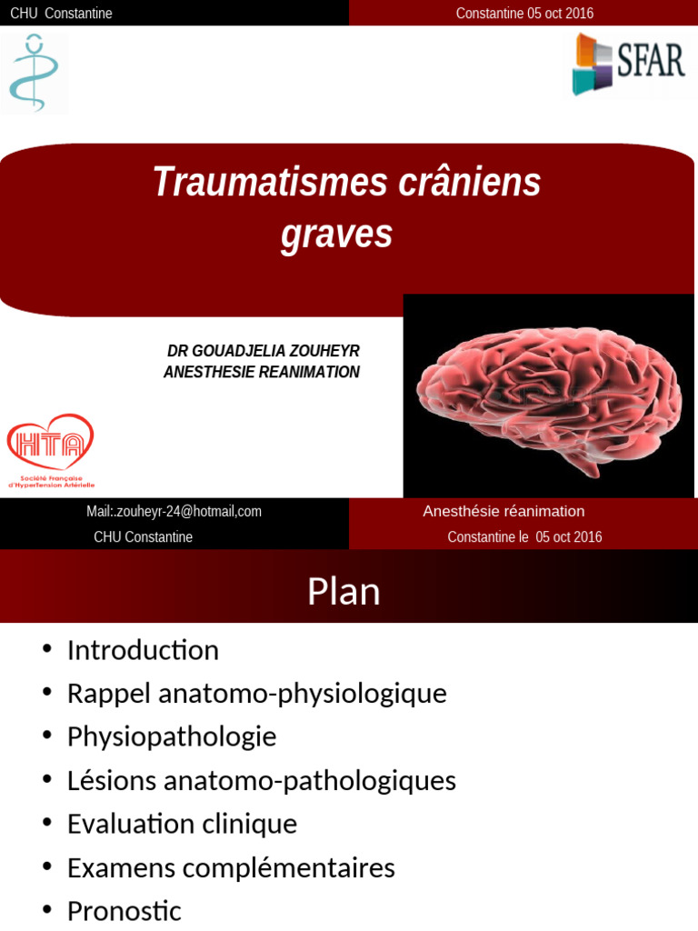 Traumatismes crâniens : évaluation et prise en charge | PDF | Médecine de soins intensifs ...