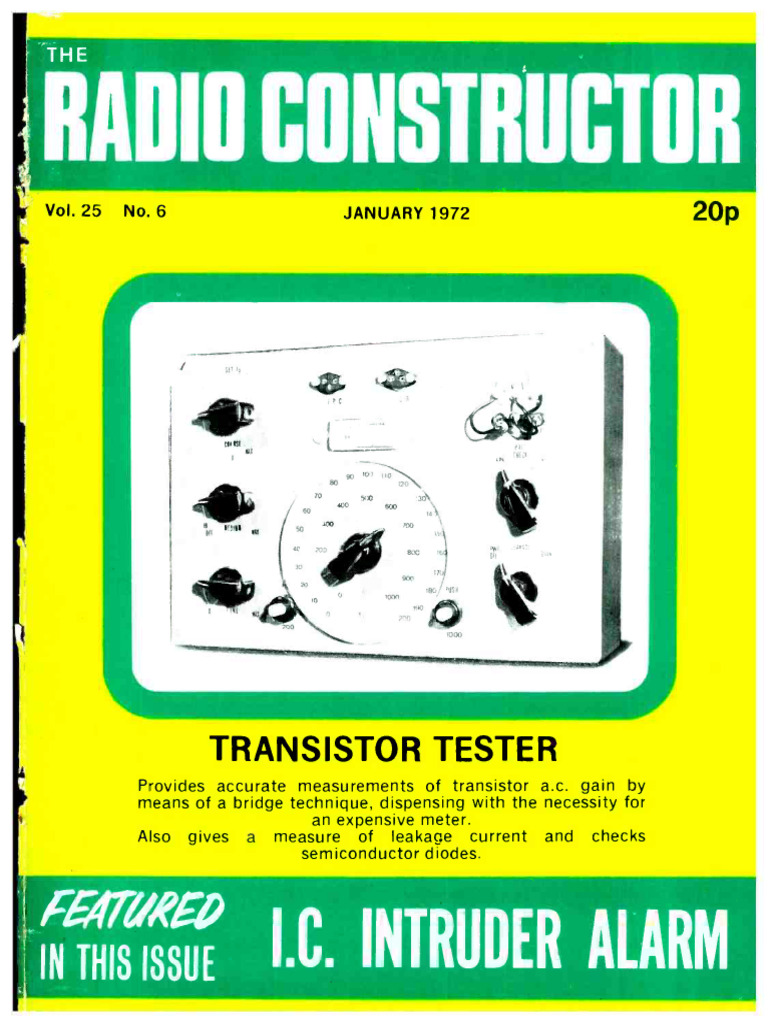 RADIO CONSTRUCTOR 1972-01 | PDF | Amplifier | Rectifier