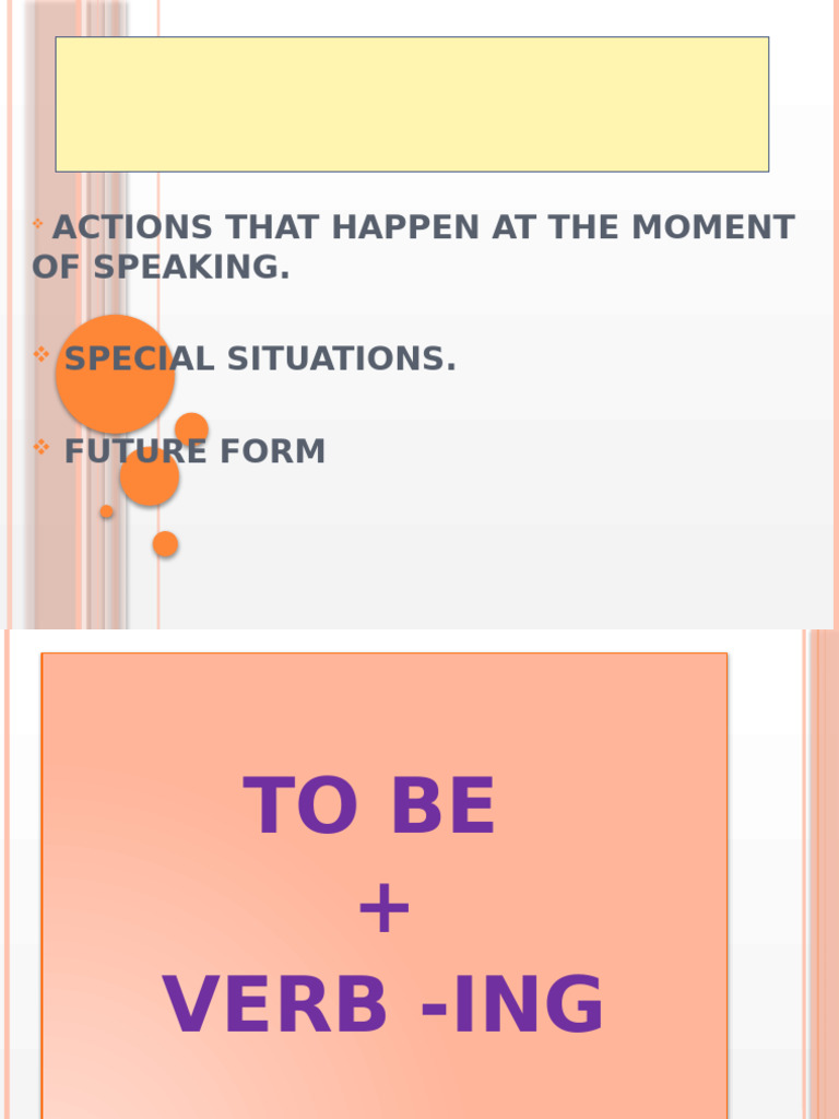 Present Continuous Tense Powerpoint | PDF