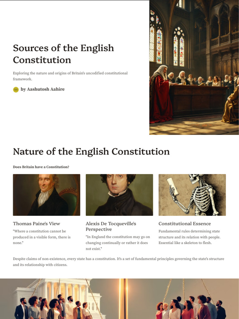 1.2 Sources of The English Constitution | PDF | Constitution | Parliament