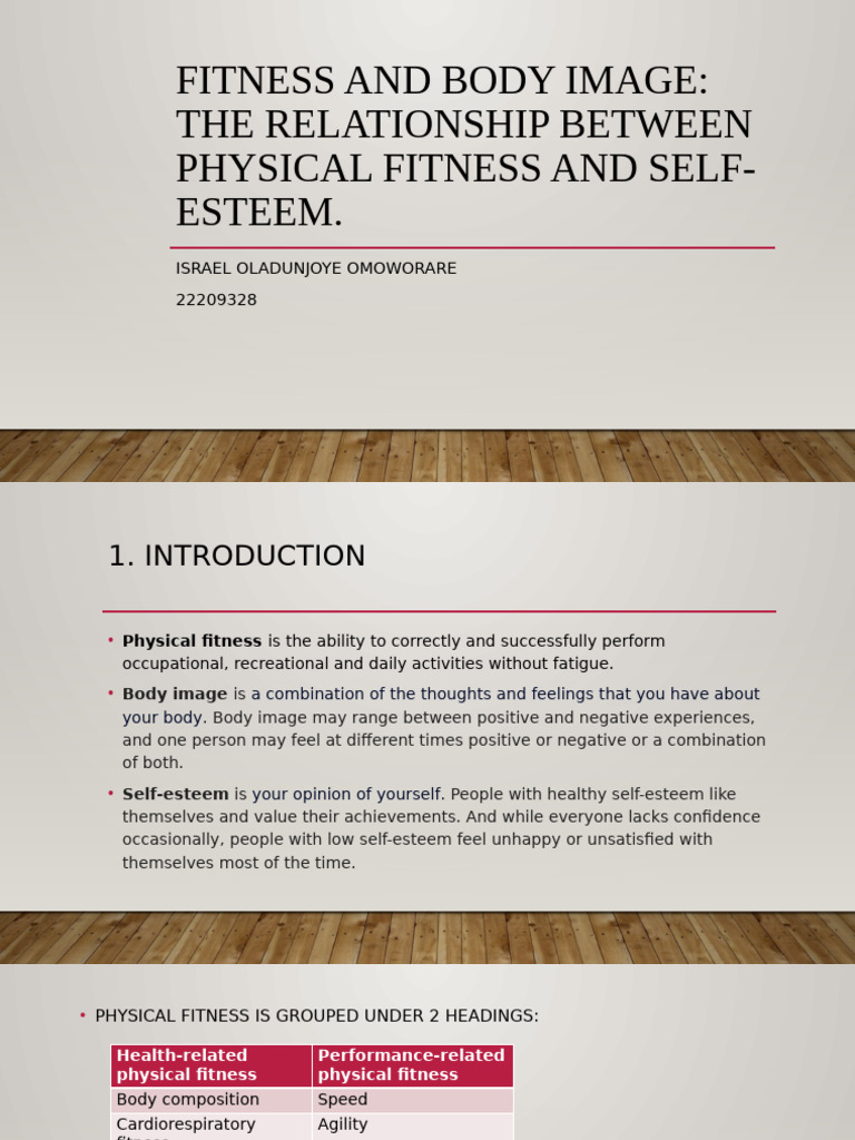 Fitness, Body Image, and Self-Esteem Insights | PDF | Self Esteem ...