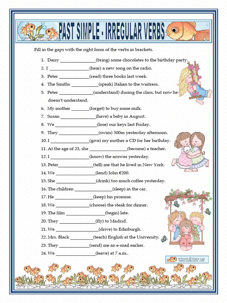 Past Simple Irregular Verbs Error Correction and Scaffolding Techniques ...